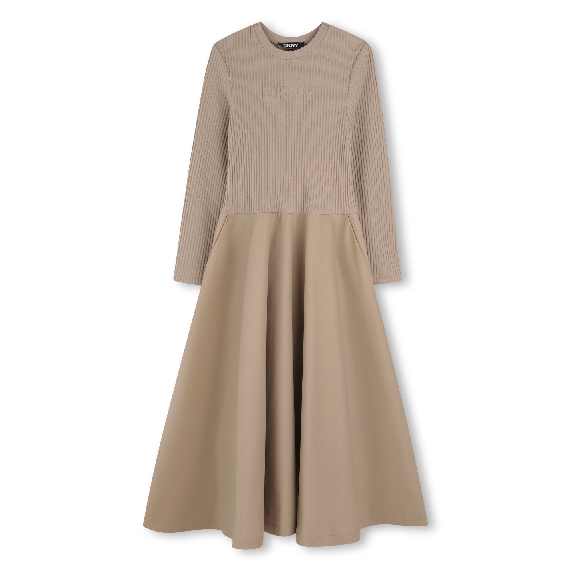 DKNY Bi-material long dress for GIRL | Kids around